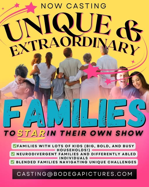 Casting For Families For Major Network TV –Paid Opportunity